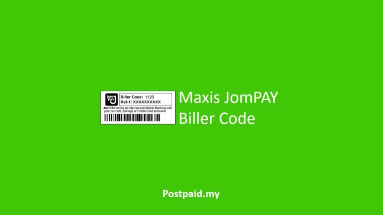 Maxis JomPAY Biller Code Rasmi Untuk Bayar Bil Online